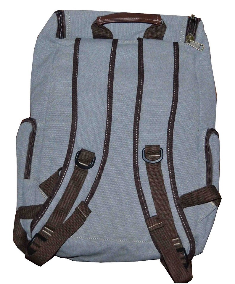 Eurosport Canvas Backpack Bag Gray | eBay