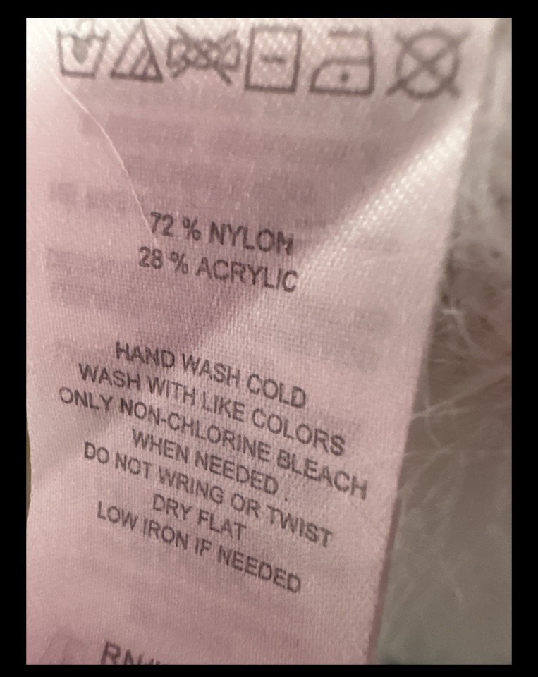 NWT Ruby Moon Women’s Fluffy White Fuzzy Crew Neck Cropped Sweater Size ...