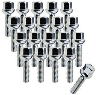 20 Radschrauben M12 40mm Kugel SW17 Radbolzen Alufelgen Stahlfelgen für ...