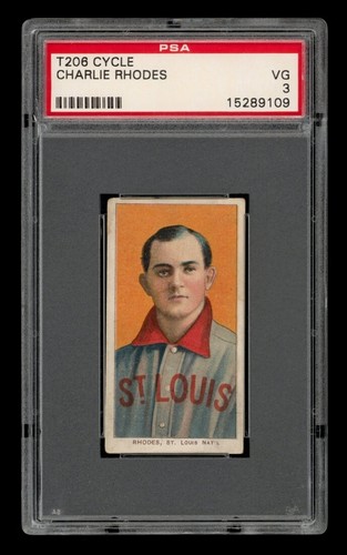 1909-11 T206 Set-Break Charlie Rhodes Cycle PSA 3 VG | eBay