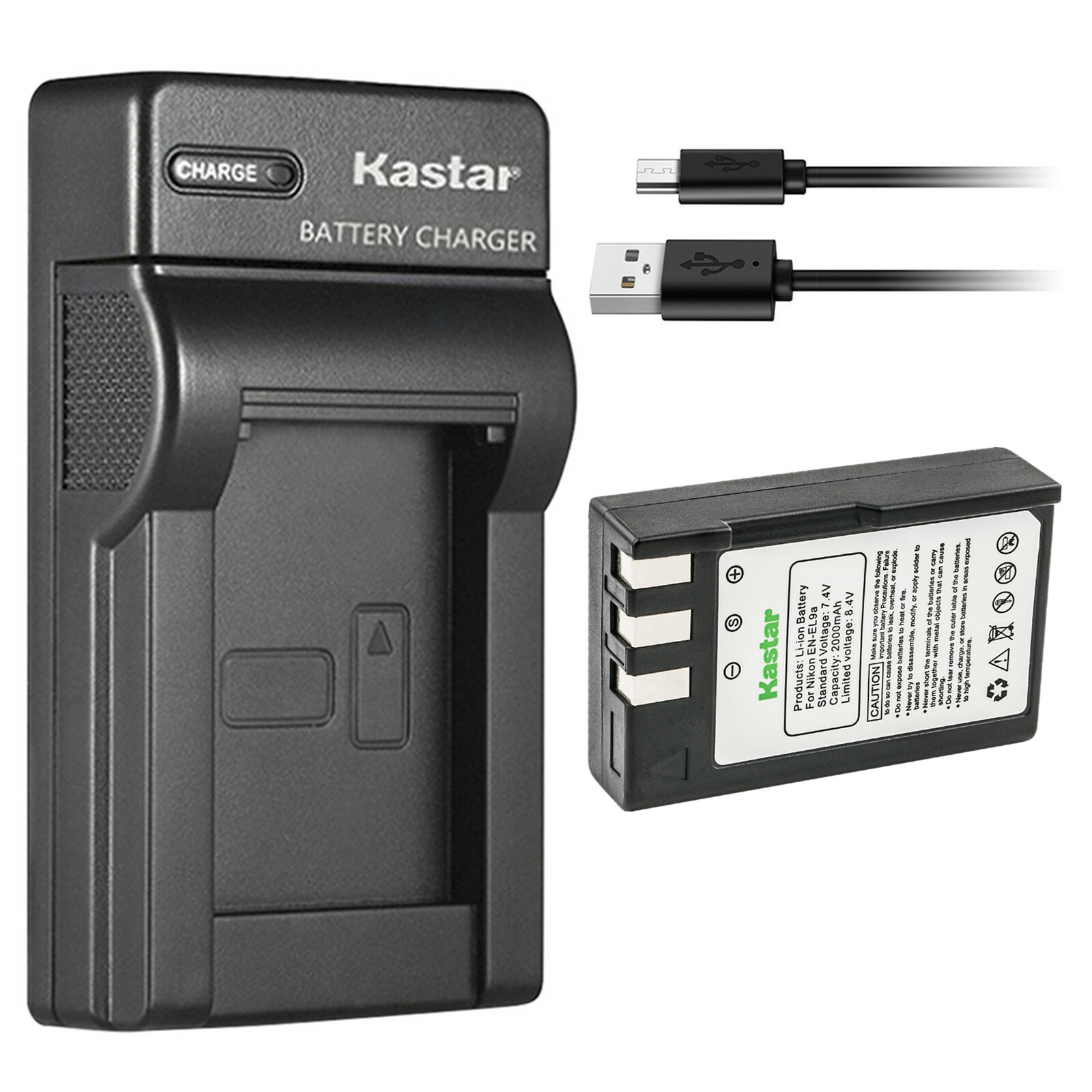 Kastar Battery Slim USB Charger for Nikon D3000 D5000 Camera Battery ...