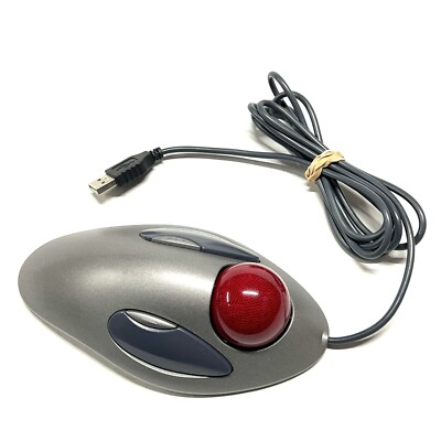 Logitech USB Optical Trackman Marble Mouse Trackball ball ergonomic ...