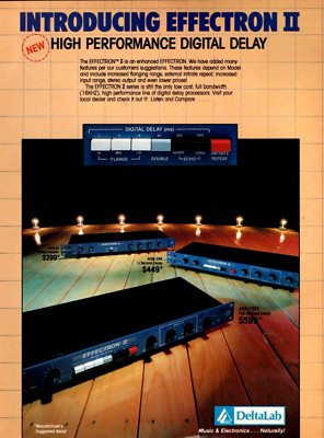 vtg 1980s EFFECTRON II DIGITAL DELAY MAGAZINE PRINT AD DeltaLab Pinup ...