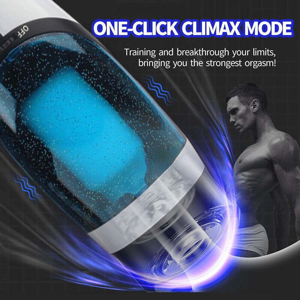 Male Masturbaters Automatic Handsfree Telescopic Sucking Cup Stroker ...