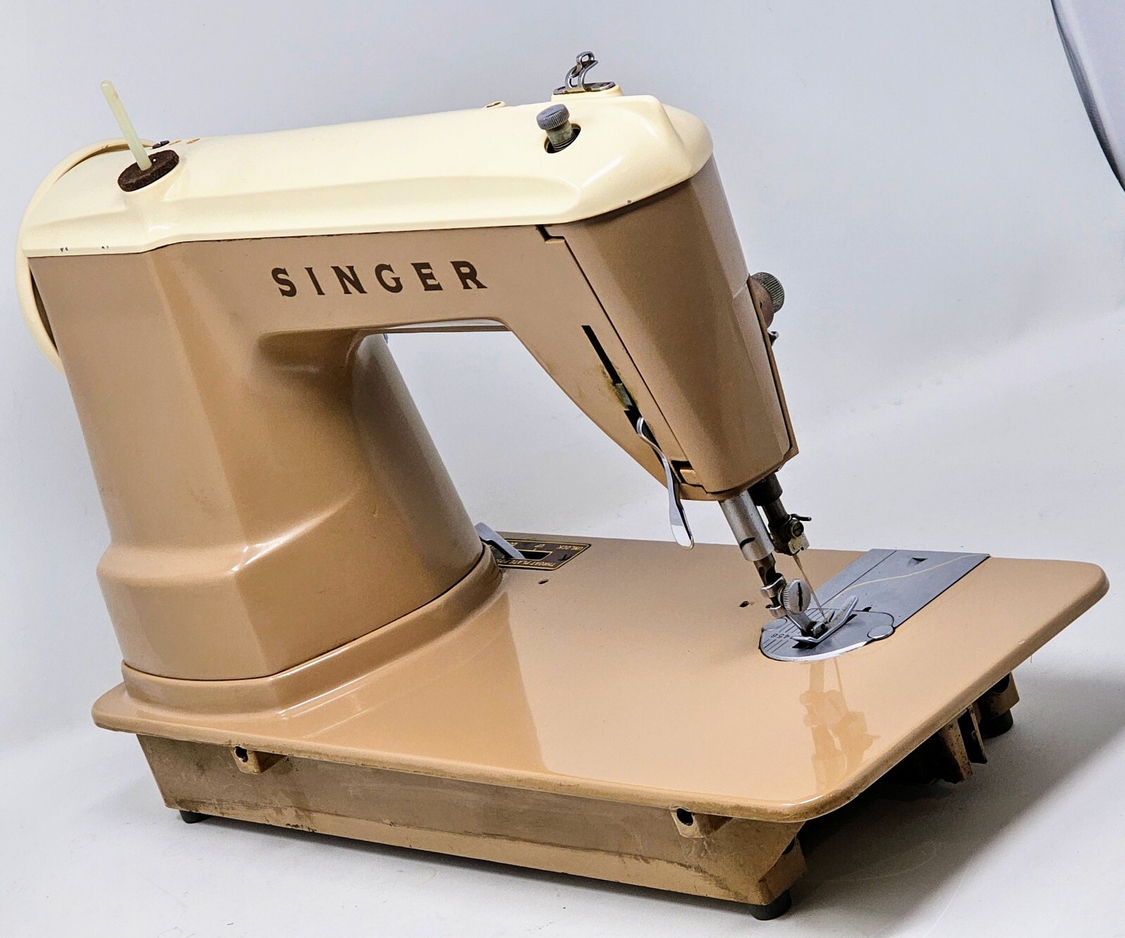 Vtg Singer 404 Slant Needle Sewing Machine w/Pedal Controller/Manual ...