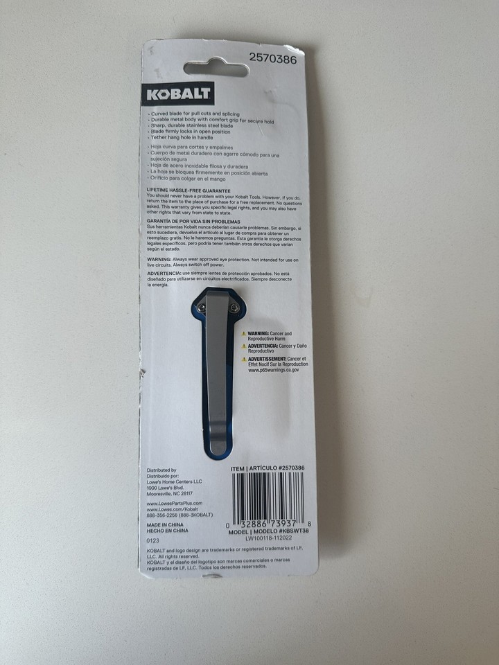 Kobalt Blue Folding Hawkbill knife Hawk Bill Pruner 2570386 New | eBay