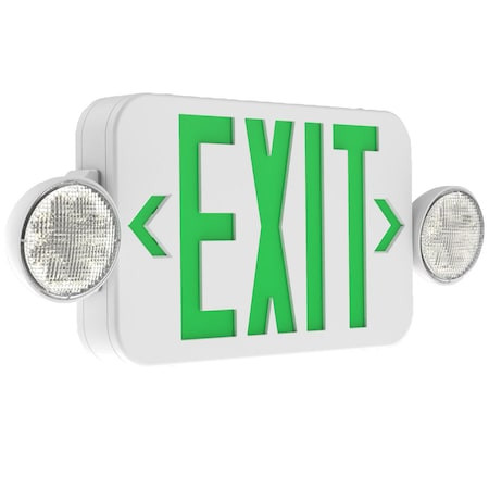 COMPASS CCGSD LED Exit Sign / Emergency Light Combo, Self-Diagnostics ...