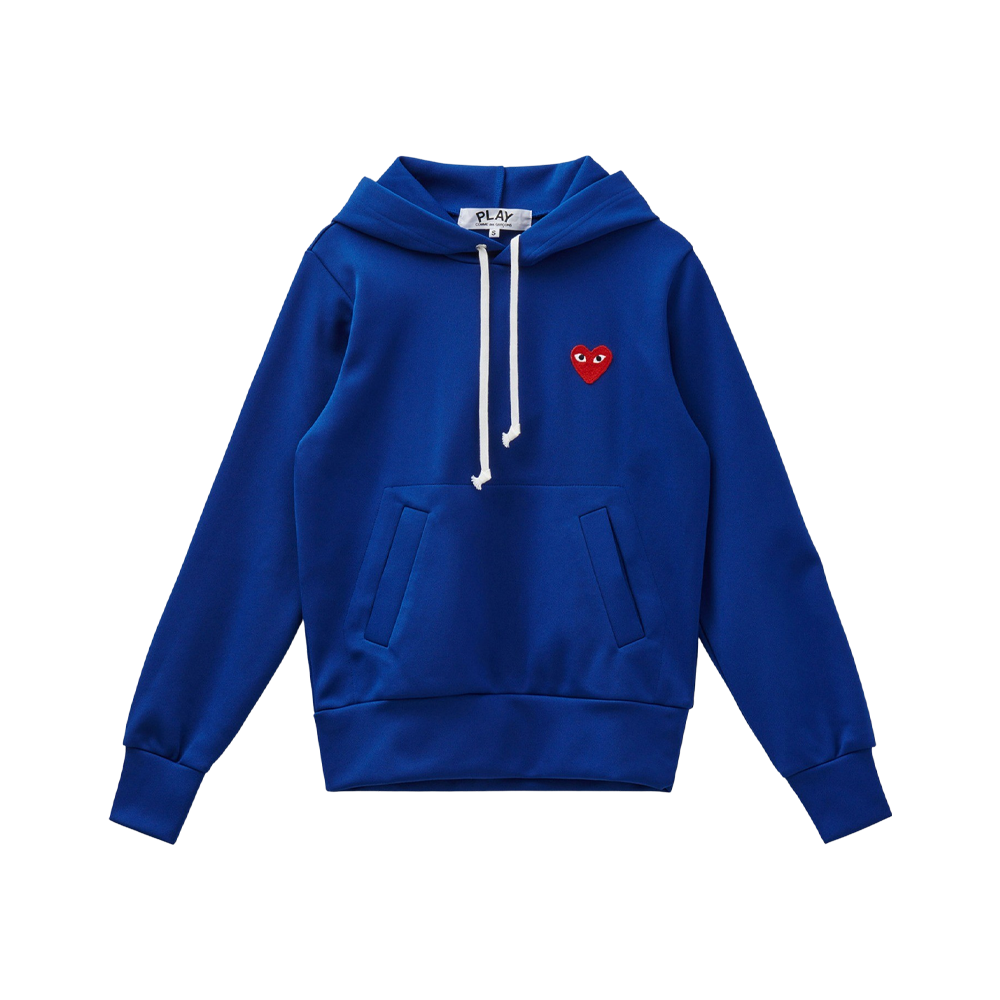 Comme Des Garçons Play Red Heart Wappen Hoodie Blue (Women) Official | eBay