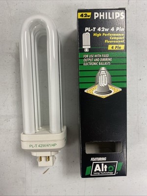 Philips PL-T 42W 41/4P Alto Compact Fluorescent 42W Lamp Bulb 4Pin ...