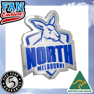 Fan Emblems North Melbourne Kangaroos 3D Chrome AFL Supporter Badge | eBay