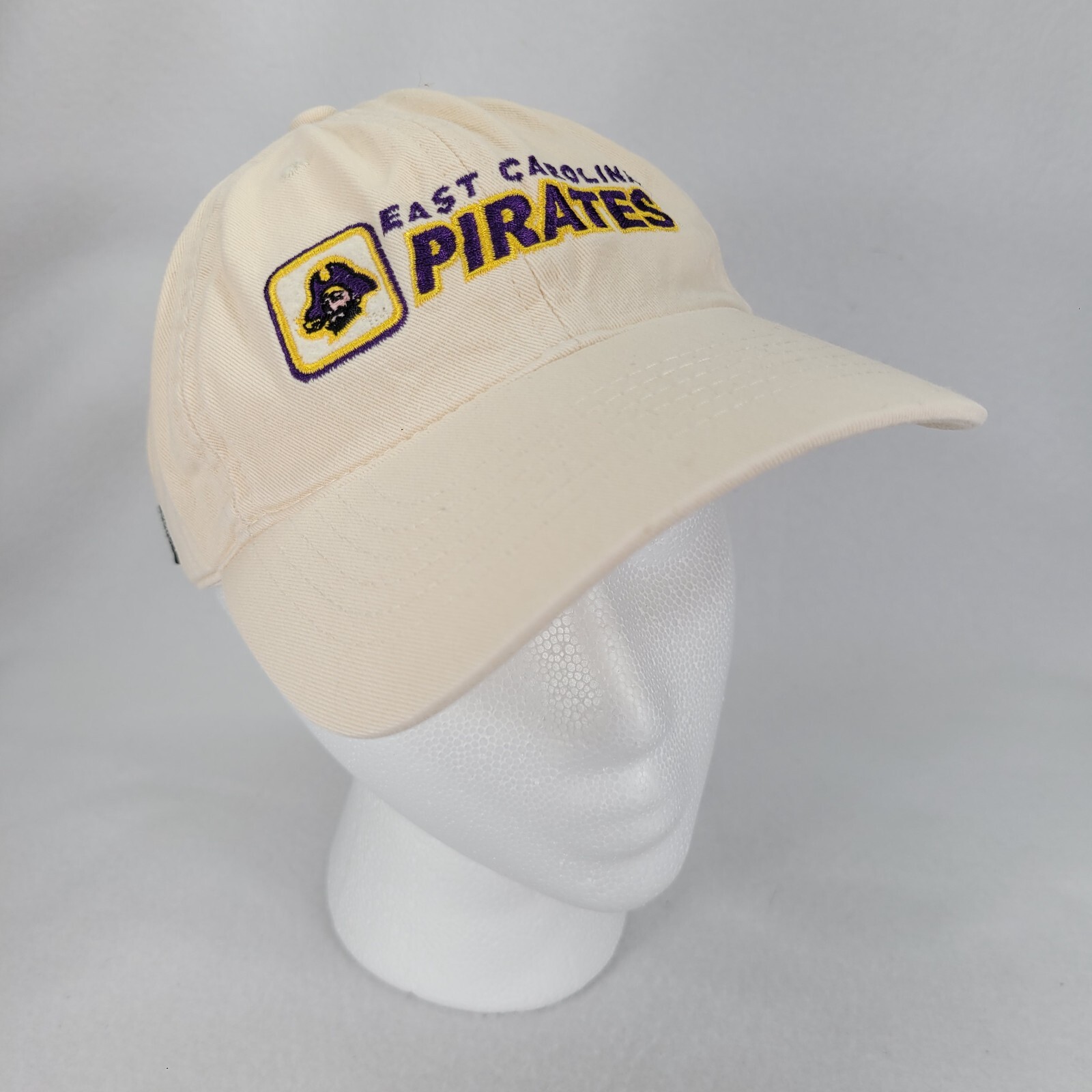 ECU East Carolina Pirates Ball Cap Youth Adjustable Baseball Hat Cream ...