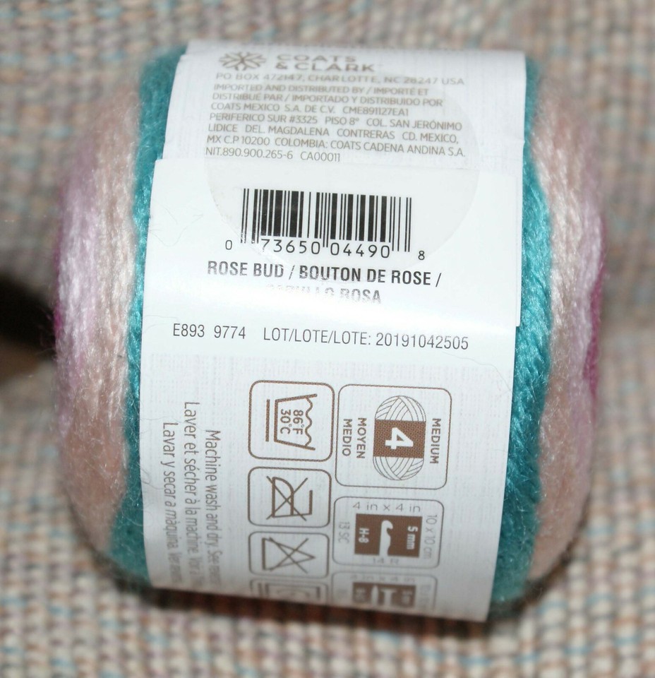 Red Heart Mini Rose Bud Yarn 1.6 oz. Crochet Knit Craft Fast Shipping ...