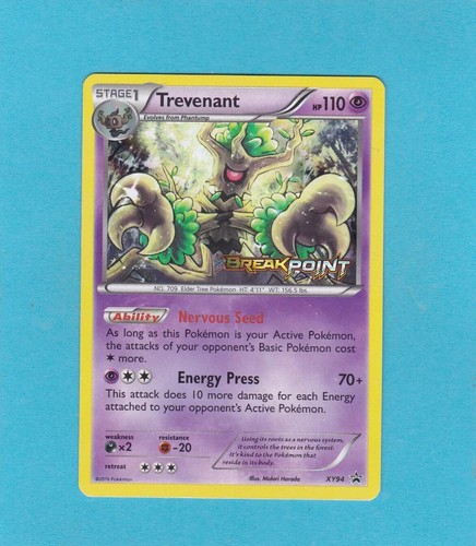 Pokemon XY: Breakpoint Set - Trevenant Holo Prerelease Promo # XY94 | eBay