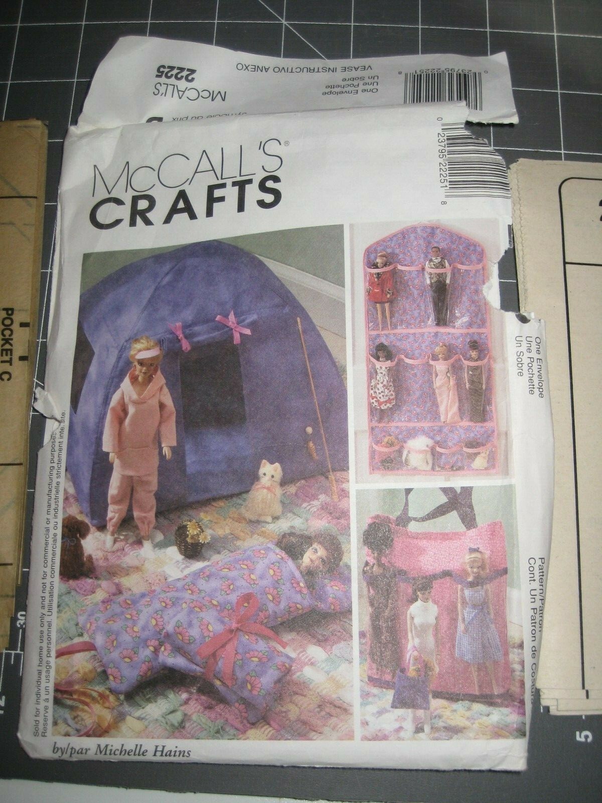 McCall's 2225 Sewing Pattern Fashion Doll Organizers Accessories Tent ...