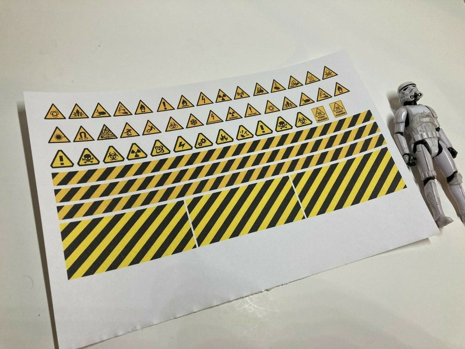 CUSTOM SCI FI DIORAMA STICKER SET LOT for 3.75" STAR WARS figure *UNCUT ...