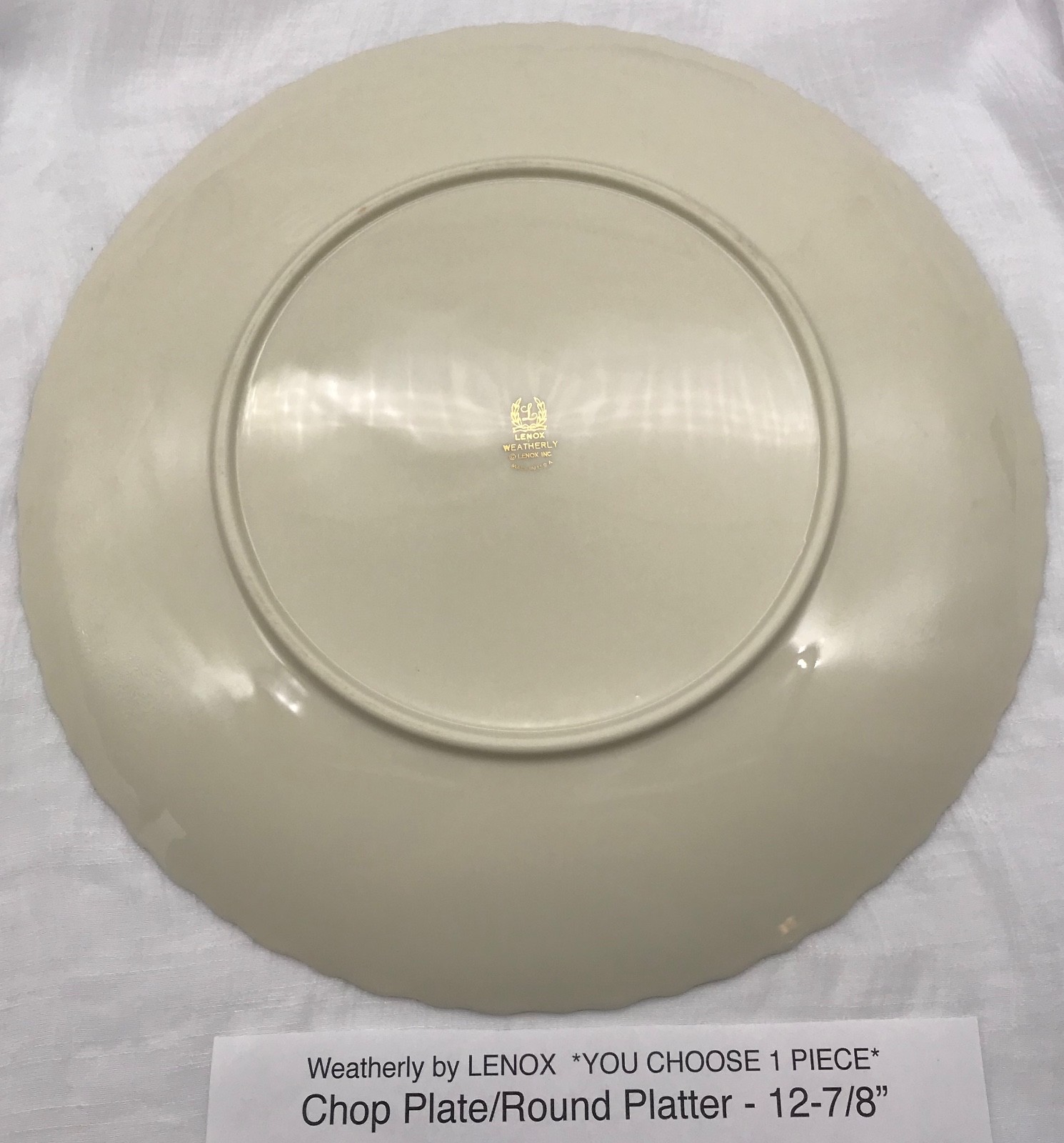 Lenox WEATHERLY China D517 Platinum Trim Cream Swirl *YOU CHOOSE 1 ...