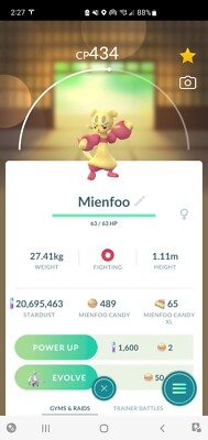 Pokemon Mienfoo (Rare PvP Reward) GO | eBay