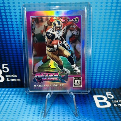 2022 Donruss Optic Retro Series Silver Pink Holo Marshall Faulk #RS-8 ...