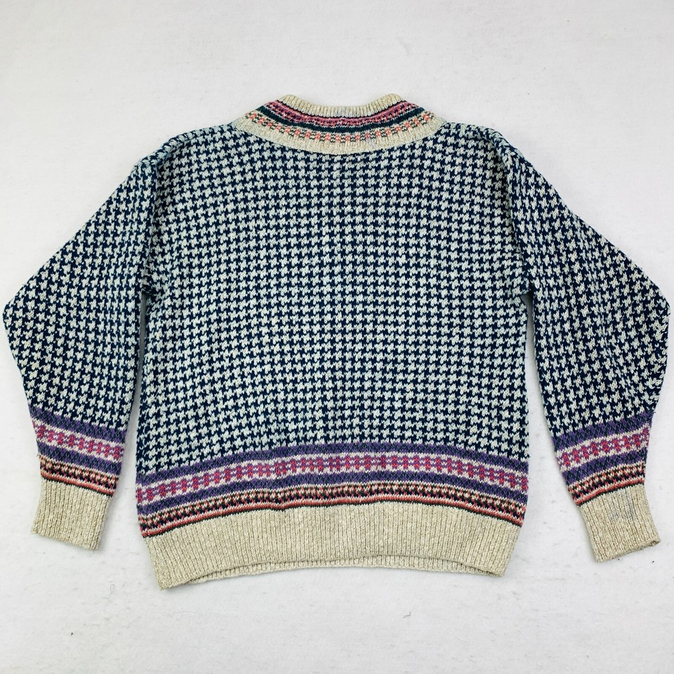 Vintage American Eagle Knit Sweater Women's Sz Large Multicolor V-Neck ...