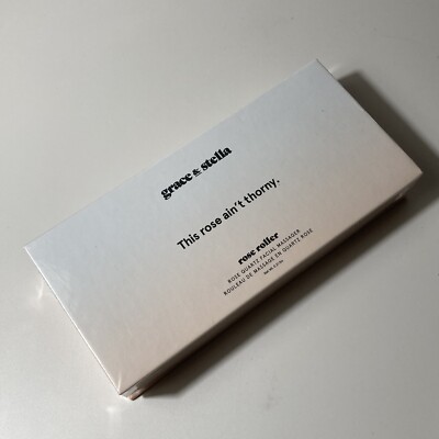 Grace & Stella ROSE ROLLER Rose Quartz Facial Massager Roller New in ...