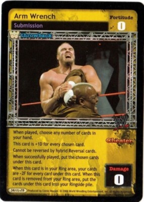 WWE: Arm Wrench (Throwback) [Played] card type Submission Raw Deal ...