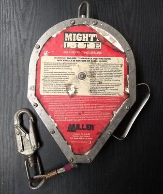 MILLER MIGHTYLITE GALAVANIZED WIRE ROPE SELF RETRACTING LIFELINE LB312 ...