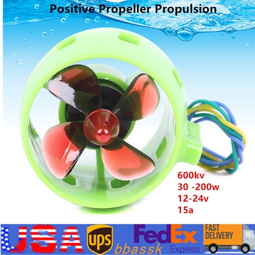 DC12-24V Jet Underwater Propeller Motor Thruster For ROV RC Bait Boat ...