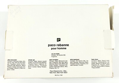 Vintage Paco Rabanne Pour Homme Travel Kit After Shave Vintage Paco Rabanne Pour Homme Travel Kit After Shave