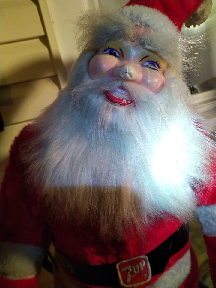Vintage Santa Claus Christmas Store Display 7UP RARE Harold Gale? | eBay