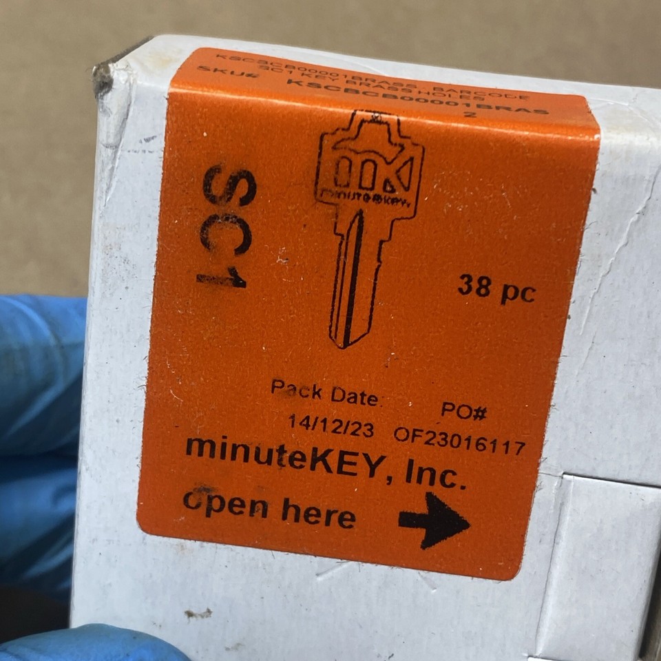 38PCS MINUTE KEY BLANK KEY BRASS 989396 | eBay