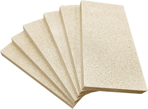 6 Pack 9x4.5x3/4 Inch Fire Bricks for Wood Stove High Temp Vermiculite ...