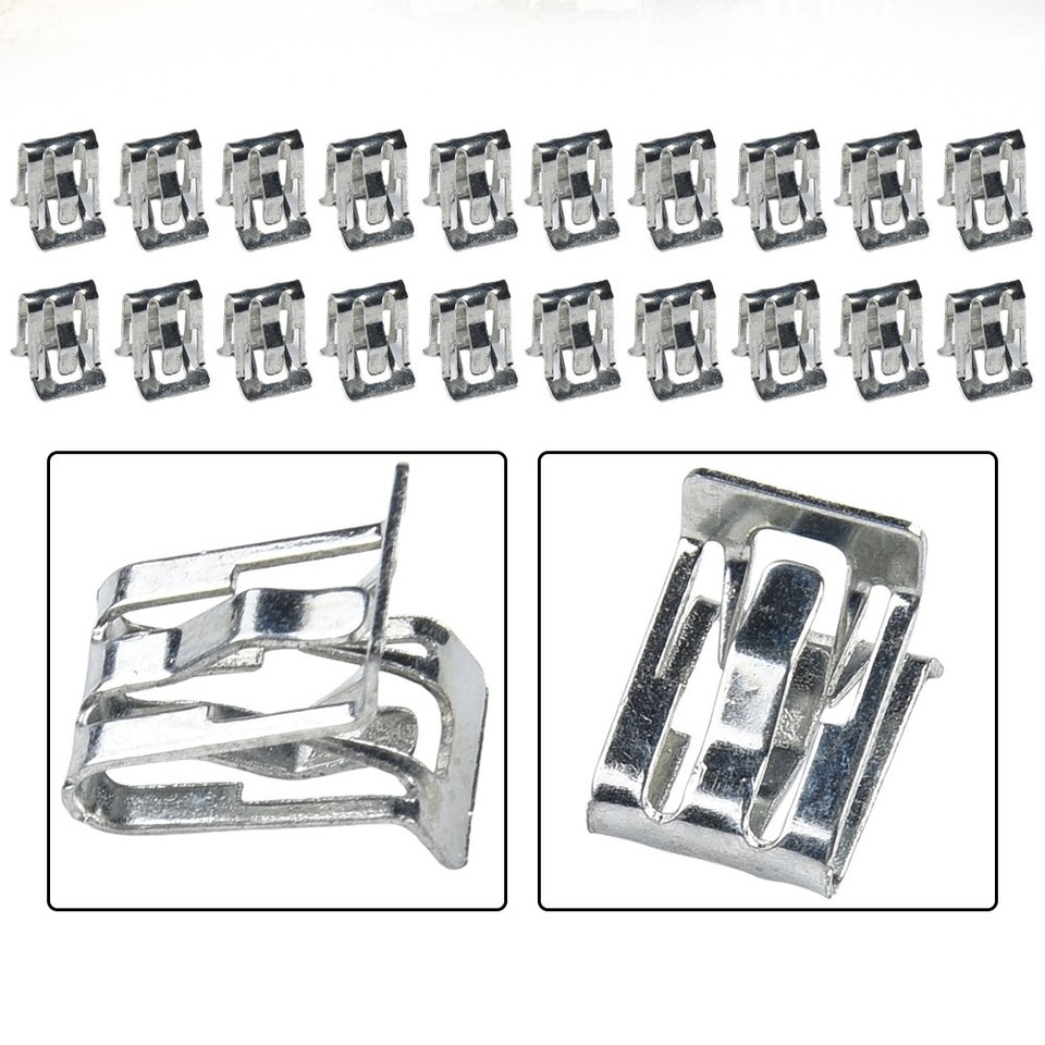 25Pcs Metal Fastener Clips 1/2 X 5/8 Car Retainer Moulding Trim ...