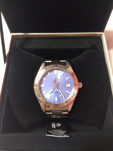 Orient Mako 40 Lavender RN-AC0Q04L Automatic Silver Blue Watch Limited New | eBay