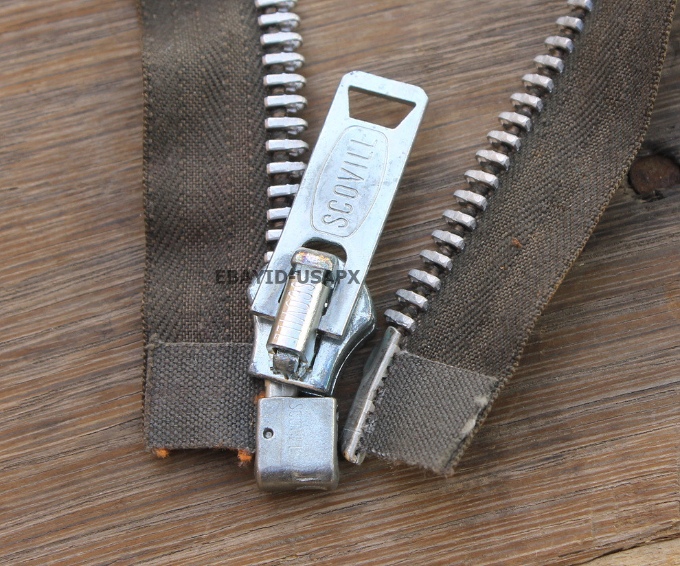 22" SCOVILL ALUMINUM MILITARY ZIPPER M65 SILVER REPLACEMENT REPAIR ...