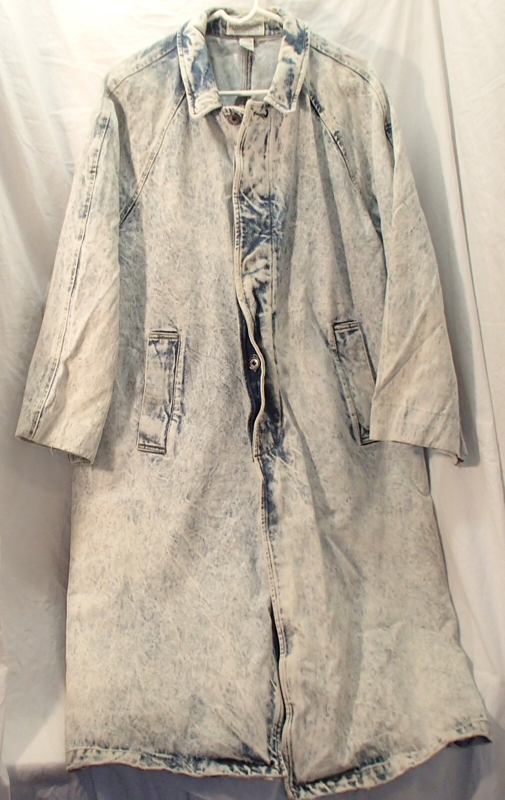 Vintage Britches Long Denim Duster Trench Coat Overco… - Gem