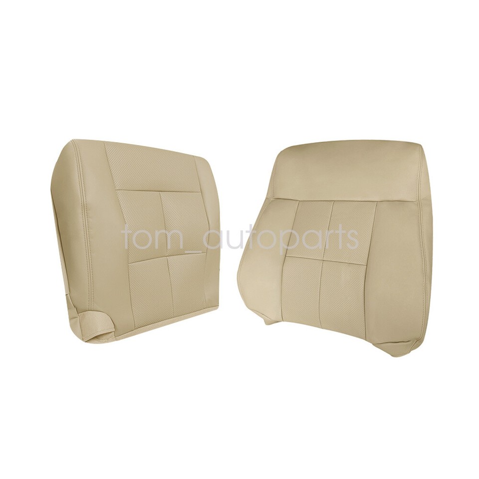 Driver Bottom & Top Lean Back Leather Seat Cover Tan For 07-14 Lincoln ...