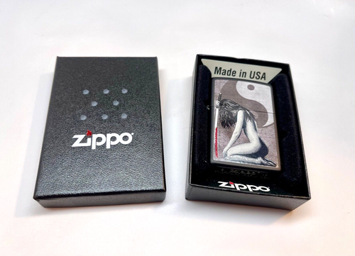 Zippo Lighter - New in Box with Orange Sticker - #218 WOMAN & SWORD | eBay