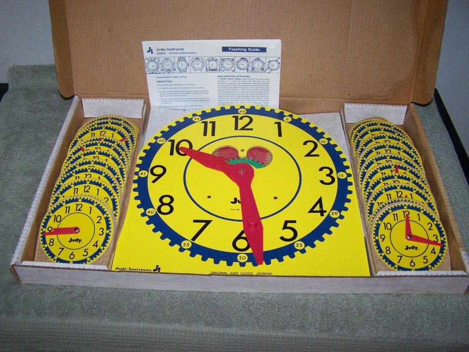 Vintage Judy Instructo Teacher Clock With 24 Student Clocks, IOB ...
