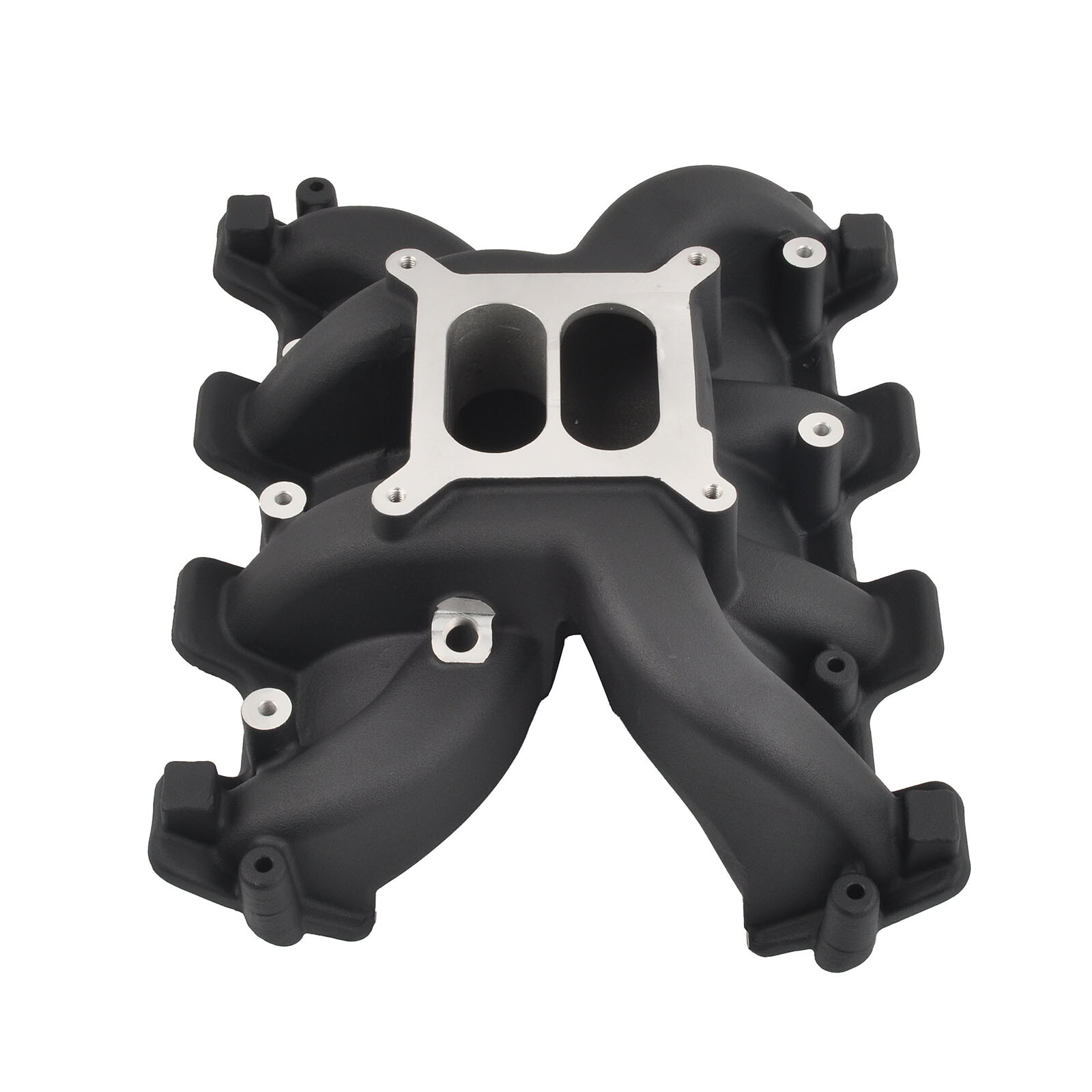 Black Aluminum Dual Plane Carb Intake Manifold For LS1 5.3L LS2 6.0L ...