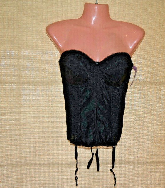 Dominique Longline Lace Torsolette Bra Black 44d for sale online | eBay
