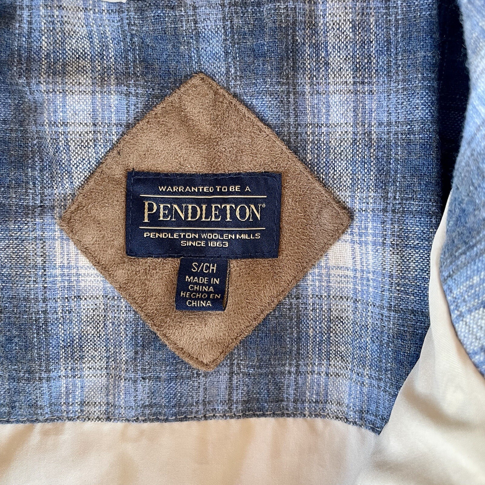 Pendleton Deep Pile Fuzzy Sherpa Fleece Jacket Wool P… - Gem