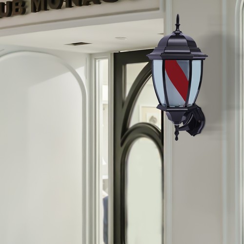 Barber Shop Pole Light Rotating LED Stripes Hair Salon Open Sign ...