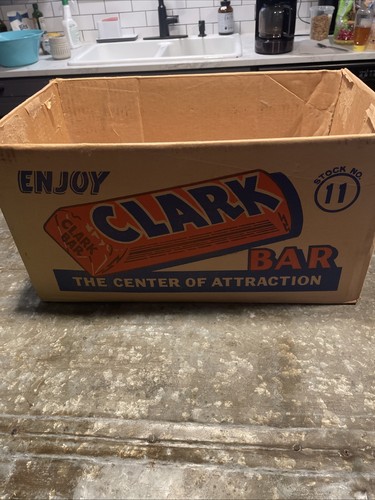 Vintage Clark Candy Bar Box Stock No 11 Pittsburgh Kansas | eBay