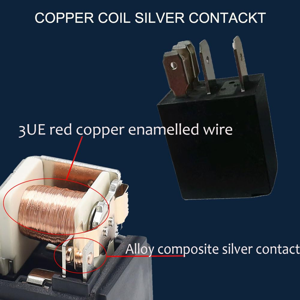 5 Pin 12V 30A Automotive Relay with Harness 2Pack Manual Relay 12 Volt ...