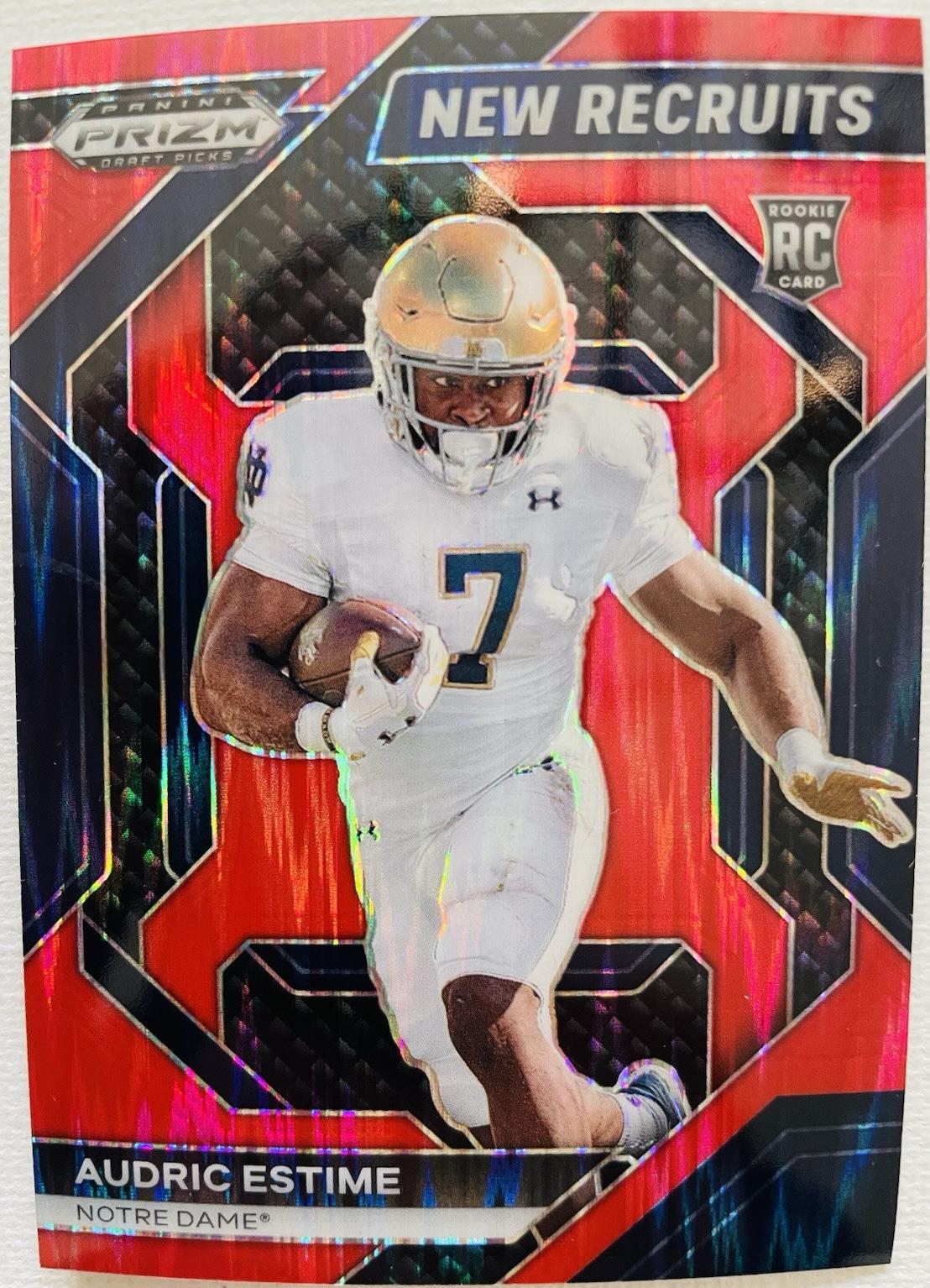 2024 Panini Prizm Draft Picks - New Recruits Audric Estime #NR-AEE Red ...