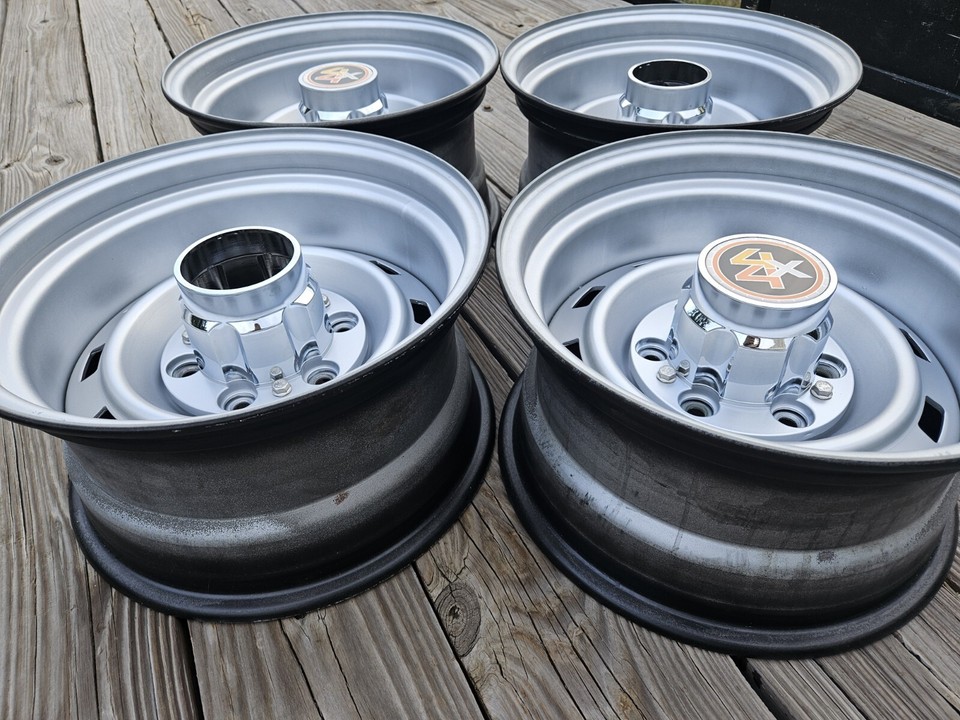 Set of 4 1967-87 CHEVY GMC K5 BLAZER C10 TRUCK 4X4 6 LUG 15 X8 RALLY ...
