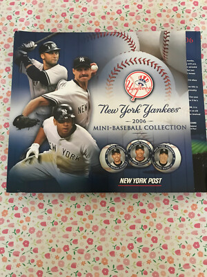 2006 New York Yankees Mini Baseball Collection, Complete Set by NY POST ...
