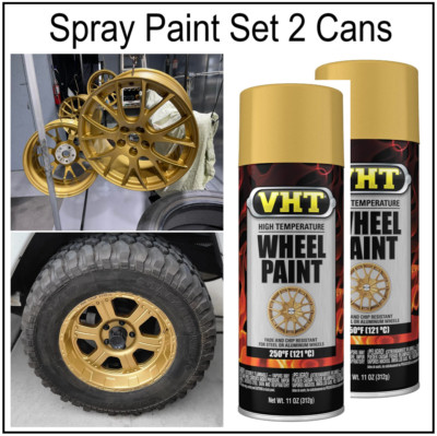 Gold Wheels Spray Paint Rims Steel Aluminum Alloy Plastic Metallic ...