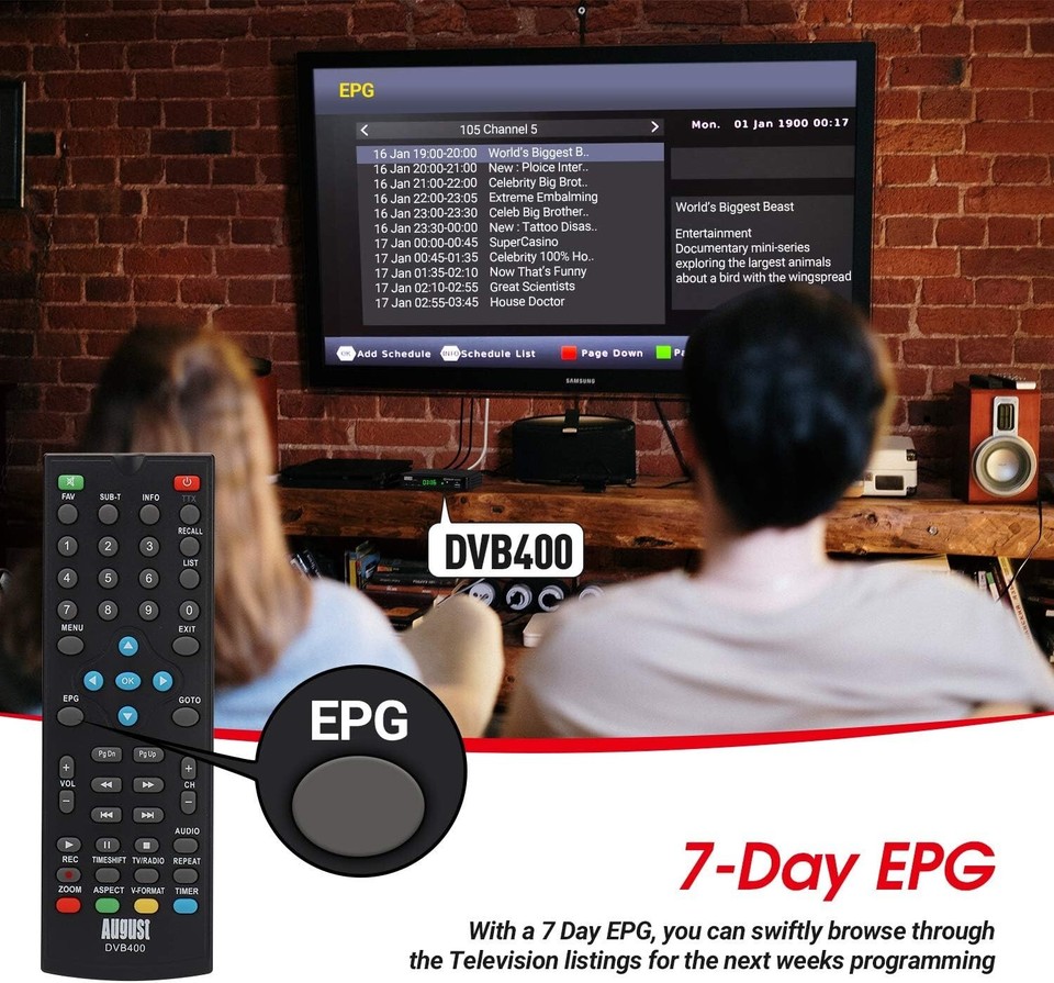 Freeview HD TV Digital Recorder Set Top Box Play Pause Rewind HDMI ...