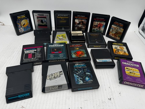 Lot of 19 Vintage Black Video Game Program Authentic Cartridge for ...